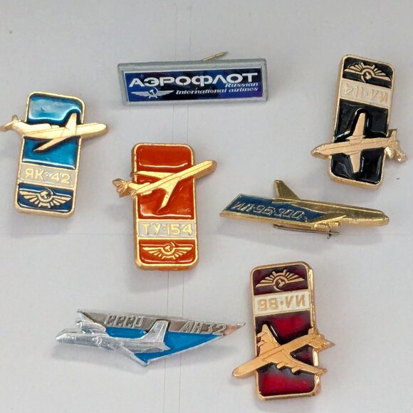 Unknown | Accessories | Vintage Lot 7 Soviet Cccp Jet Airlines Aviation ...